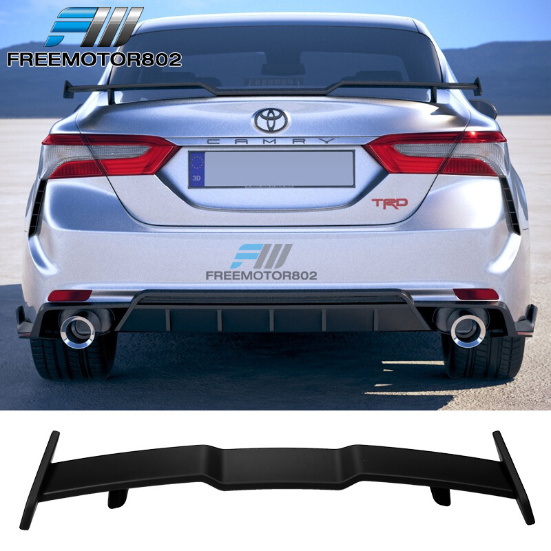 Fits 18-24 Toyota Camry TRD Style Matte Black Rear Trunk Spoiler Wing ...
