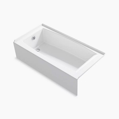 NEW Kohler K-26109-LA-0 Entity 60"x 30" Left Drain Alcove Bathtub White ...