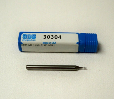 *NEW* SGS 30304 1/32 Ball End END MILL 2FL SER 3B, 1/32x1/8x5/64x1-1/2 ...