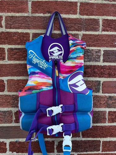 Hyperlite Ski Life Jacket Child Size 30 to 50 Lbs USCG Approved Purple ...