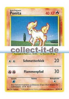 Pokemon 060/102 Ponita | eBay.de