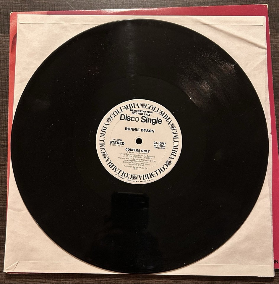 Ronnie Dyson Promo Copy Of Couples Only 12” Single VG+ Condition. 1979 ...