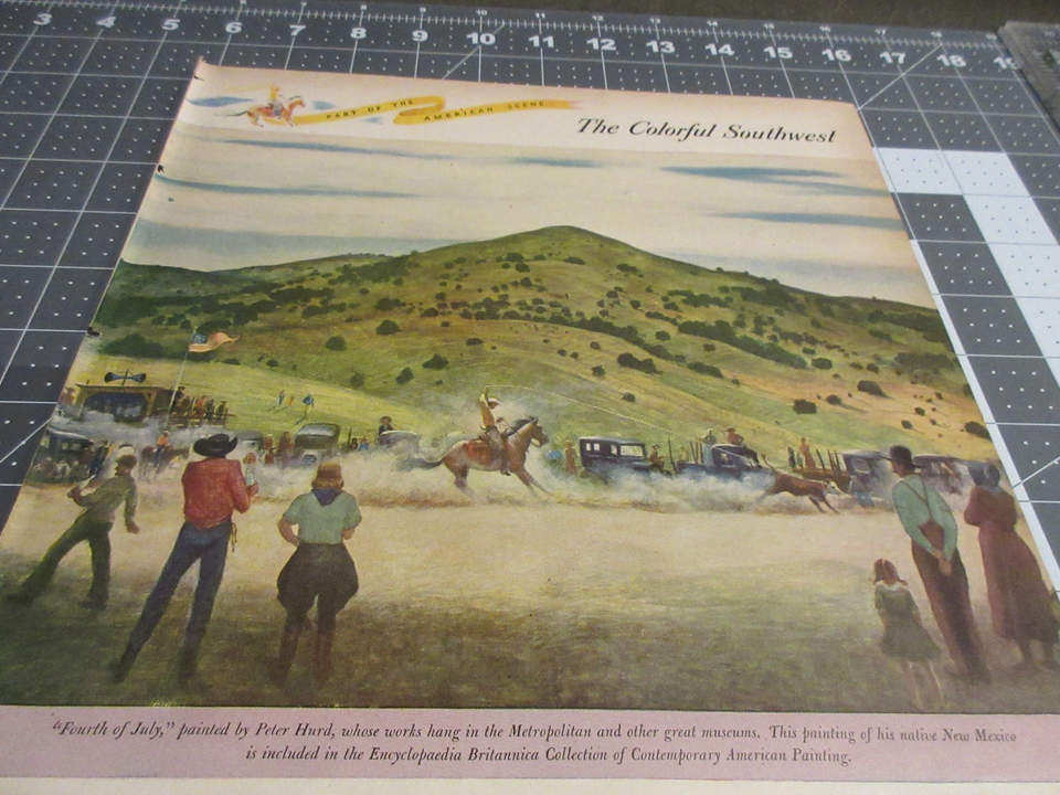 1946 Maxwell House Coffee Colorful Southwest "4th of July" Peter Hurd ...