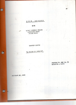Buck Rogers Script A Prince in Bondage" 2-27-1939 mimeograph Marks Buster Crabbe | eBay