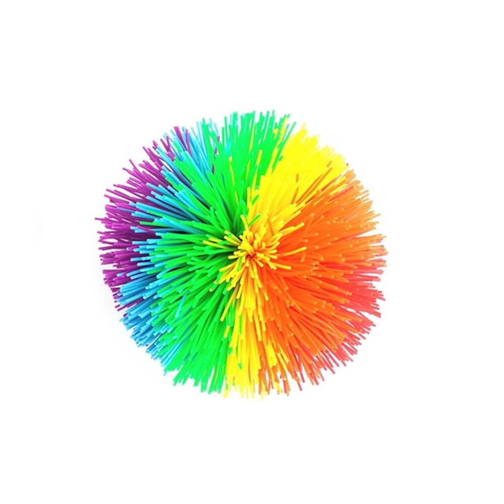 Stringy Ball Sensory Toy Colorful Bouncy Ball/Rainbow Pom Ball/Fun ...