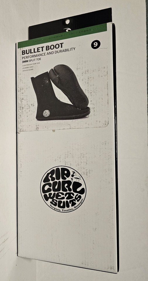 Rip Curl Bullet Boot 3mm Split Toe Wetsuit Boots Surfing - Black- Free ...