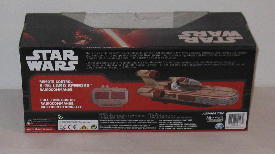 LUKE SKYWALKER, Remote Control X-34 LAND SPEEDER, Star Wars Air Hogs ...