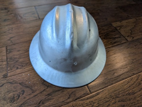Vintage E.D. Bullard Hard Boiled Aluminum Hard Hat Metal Worker Helmet ...