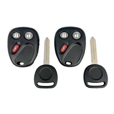 2 OEM Electronics Keyless Remote Fobs + Keys For CHEVY GMC 3 Button ...