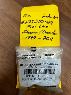 NOS OEM Bombardier Seadoo Fuel Line Stopper Connect 275500429 1999-2011 ...