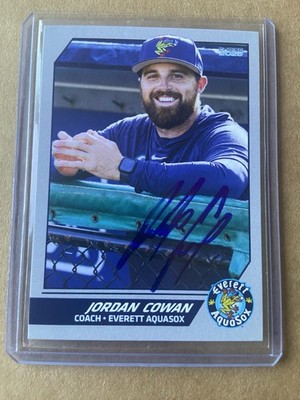 Jordan Cowan Everett Aquasox 2025 Autographed Card Mariners Signed | eBay