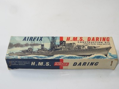 Vintage Airfix 1/600 Model Ship HMS DARING Unmade in Type 2 Box 1961 ...