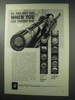 1963 Marble Arms Scopes Ad - All Similarity Ends | eBay
