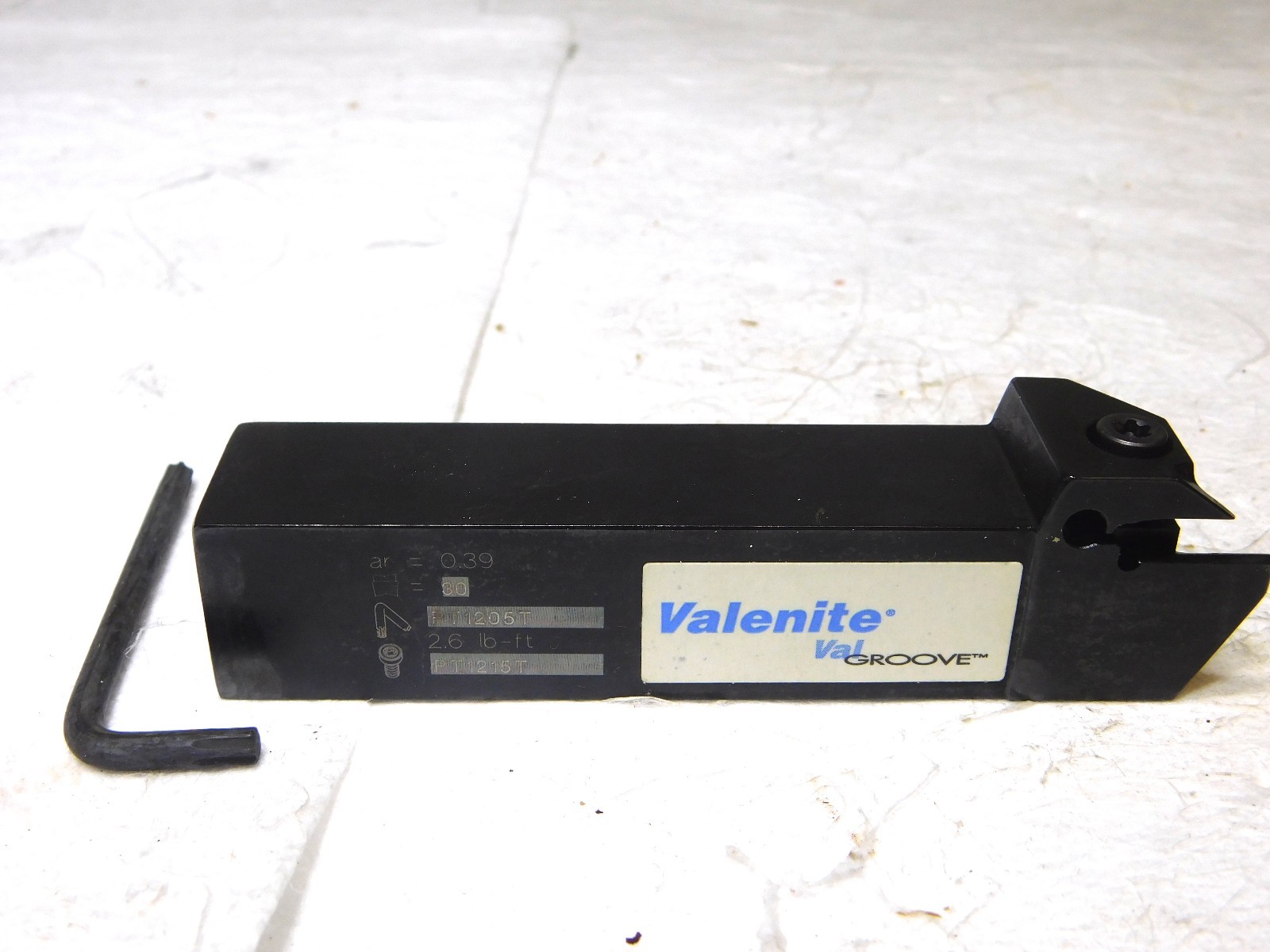 Valenite Grooving Turning Toolholder LH .118” -.130” 1” Shank Dia 5 ...