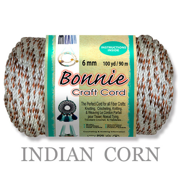 6MM Macrame Cord Bonnie Braid yarn rope 100yd rolls fusible colorfast ...