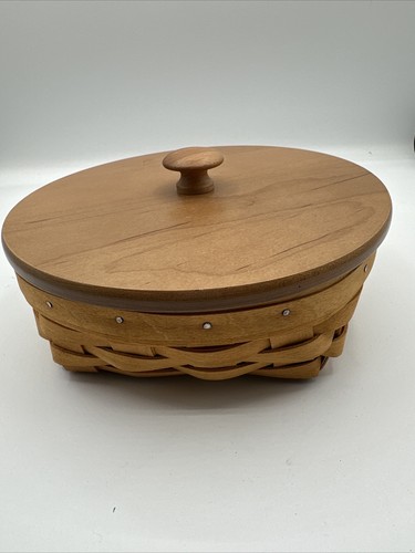Longaberger 2001 Small Catch-All Basket Square bottom Round Top With ...