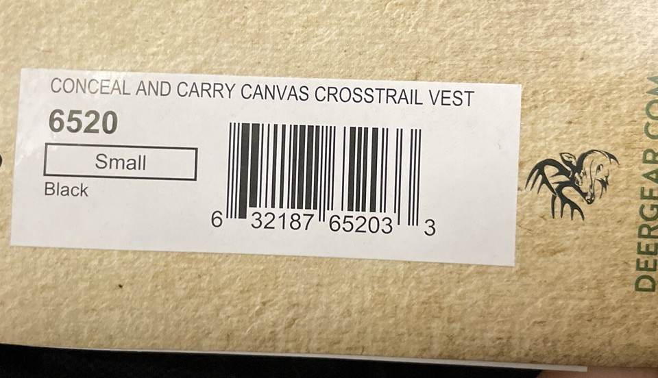 NWT Legendary Whitetails Concealed Carry Canvas CrossTrail Vest Mens SM ...