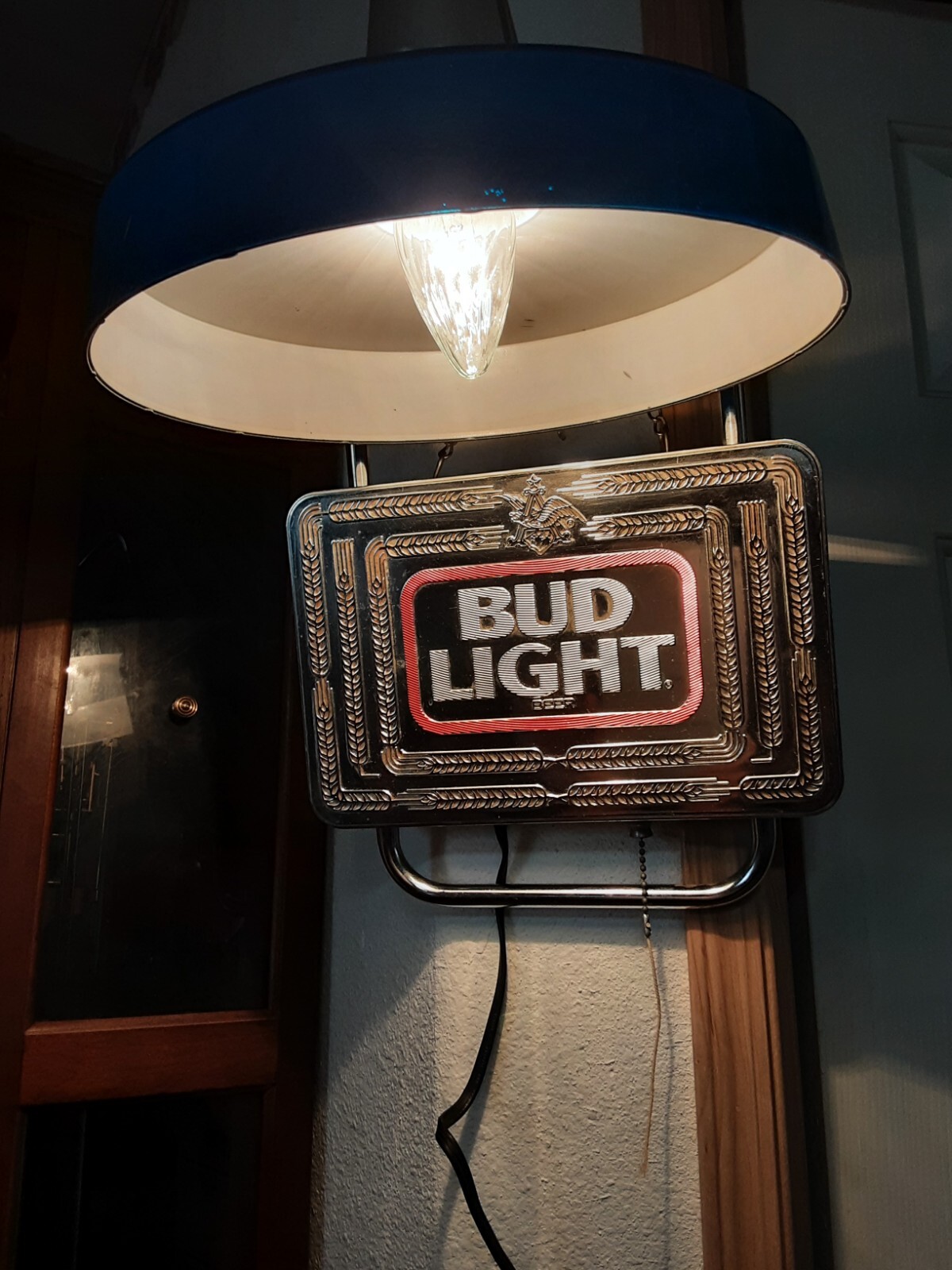 Vintage Bud Light Register Wall Sign with Lamp Mancave-Budweiser ...