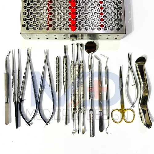Micro Periodontal Oral Surgery Kit Periosteal Set Dental Mucogingival ...