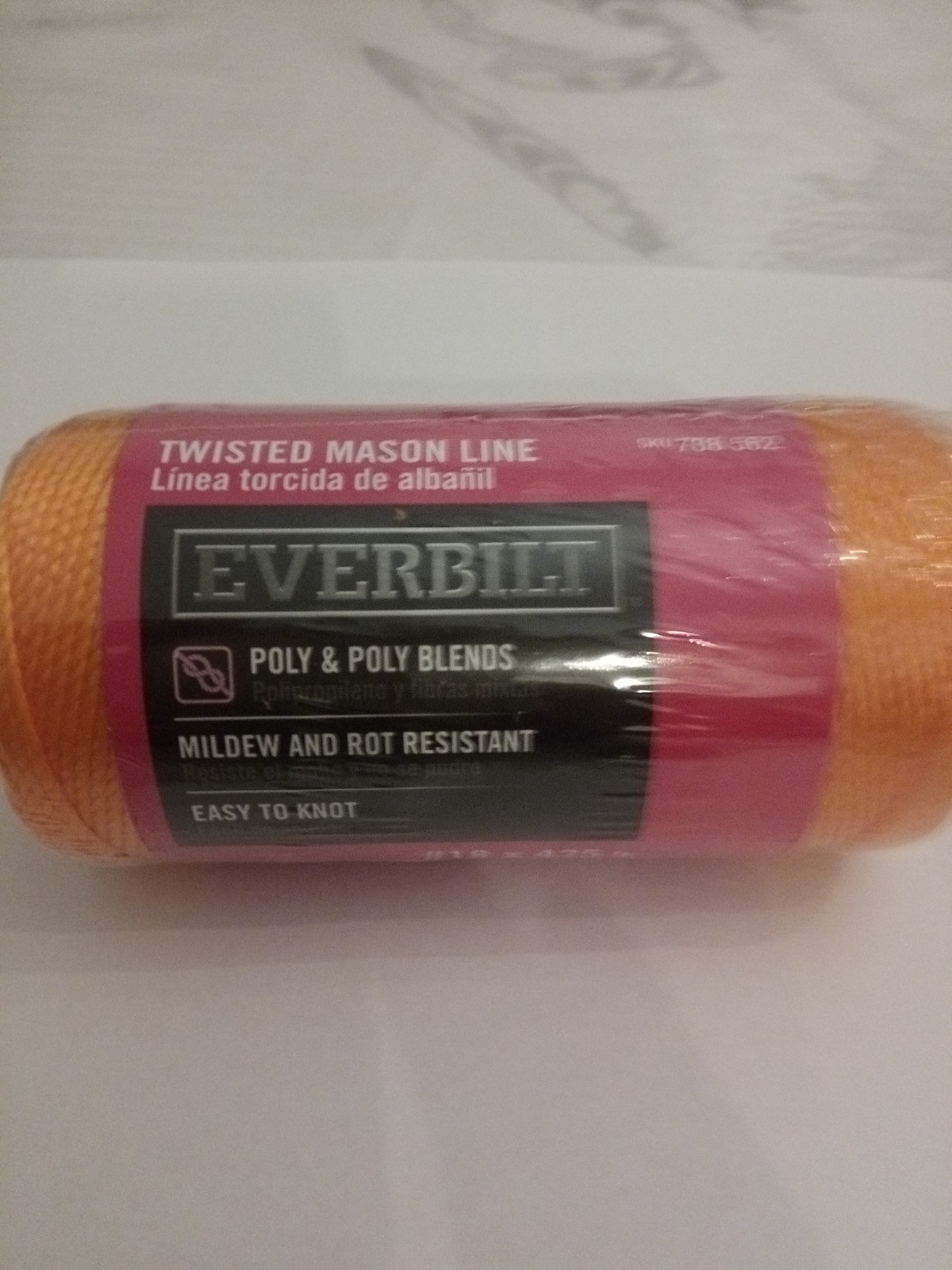 Everbilt POLY&POLY BLENDS #18 x 425 ft Orange Twisted Mason Line ...