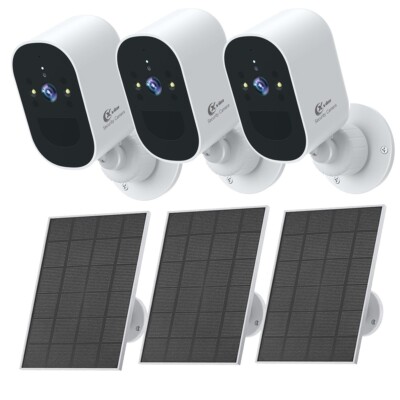 XVIM 1080P Wireless Security Camera System WiFi Solar Camera Outdoor ...