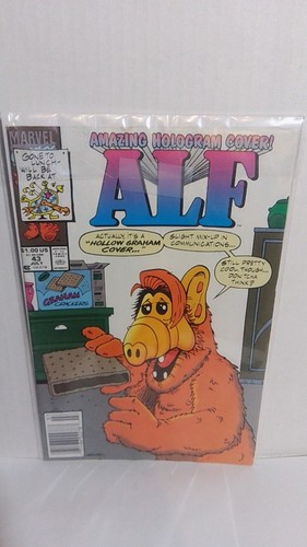 Alf #43 Comicbuch Juli 1991 Marvel Comics erstaunliches Hologramm Cover ...