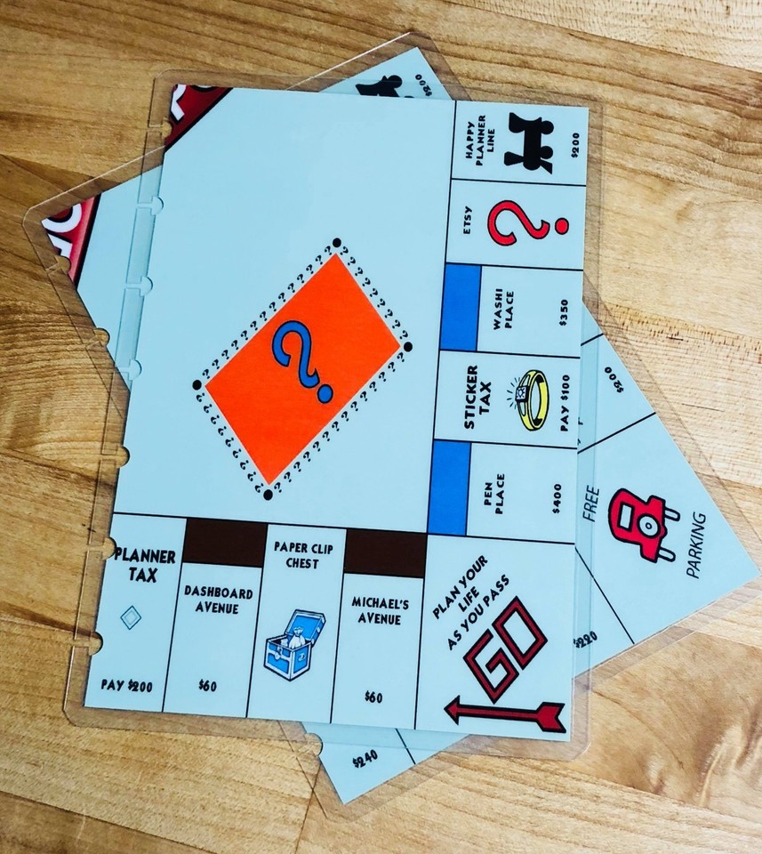 Monopoly Inspired Planning theme Cover Set for use with MINI Happy ...