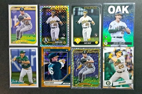 2024 Topps Zack Gelof RC Lot of 8.Variety of Paralells,Short Print ...