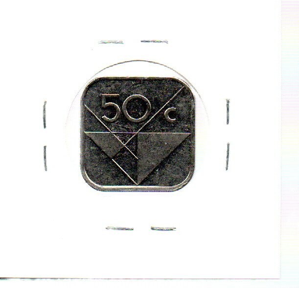 ARUBA 50 cent SQUARE SHAPE COIN 1992 as pictured | eBay