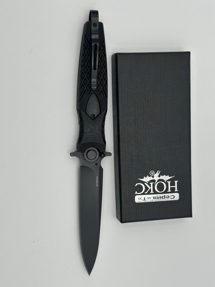 HOKC Condor 2 Black Tactical Folding Knife 5" Blade | eBay