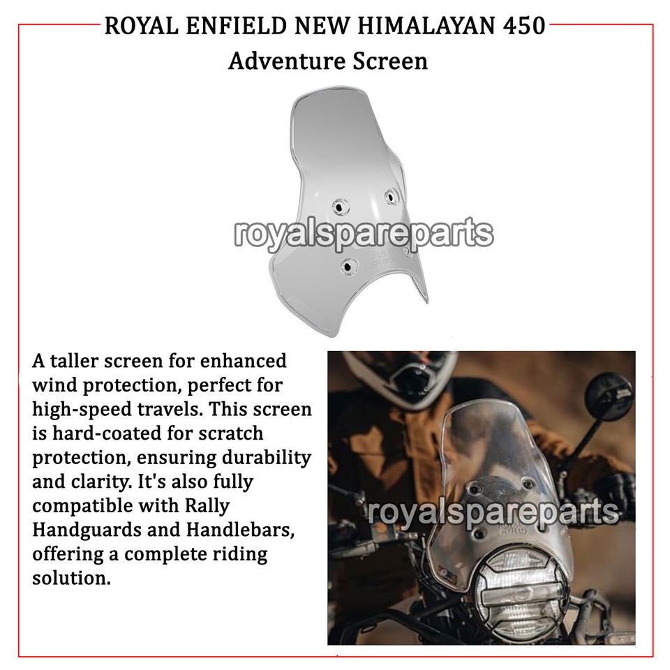 Genuine Royal Enfield "New Himalayan 450 Adventure Touring Screen Kit ...