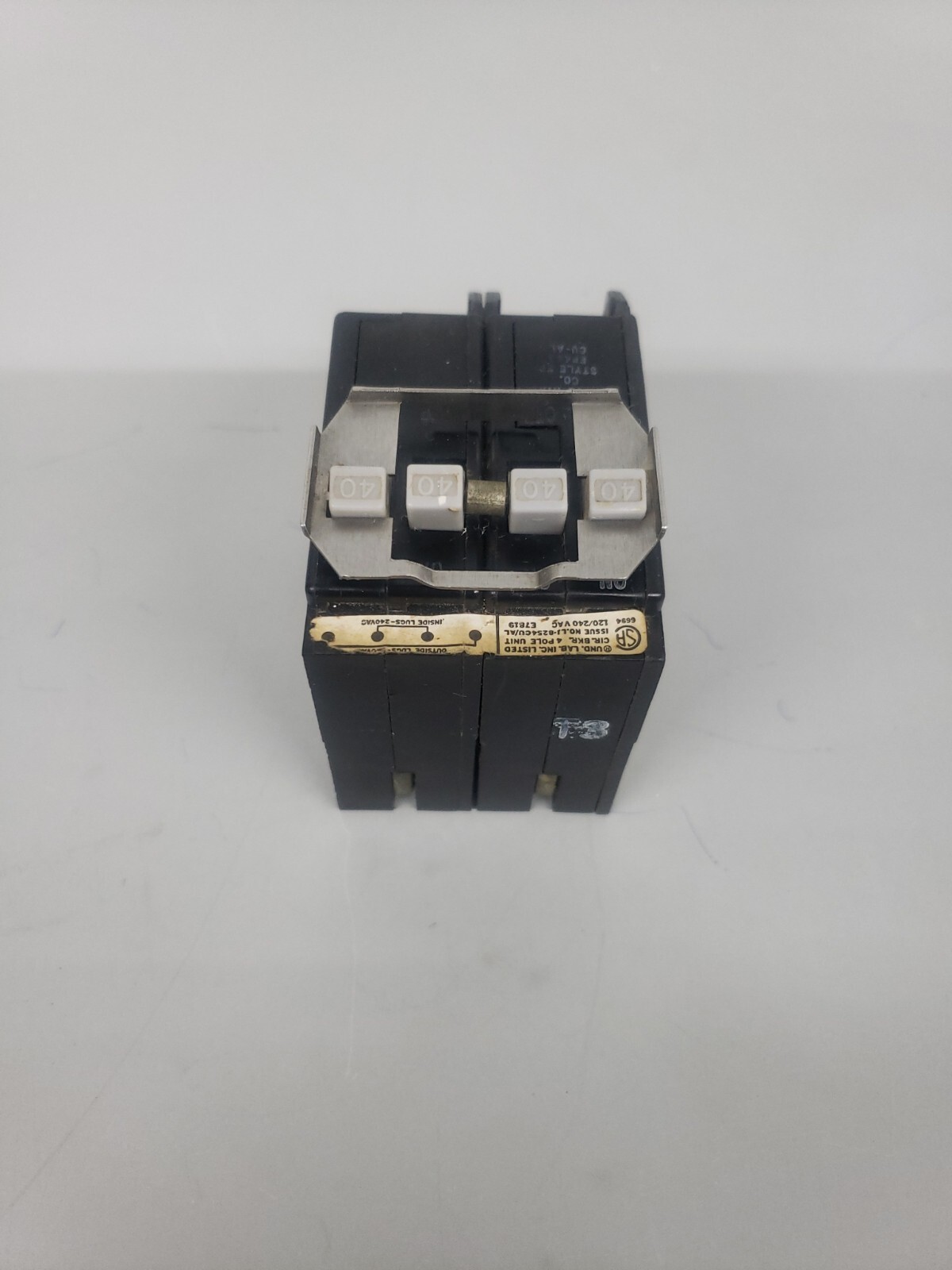 Crouse-Hinds Quad Circuit Breaker EP440 2P 40/40-40/40 Amp *Grey Handle *Damaged | eBay