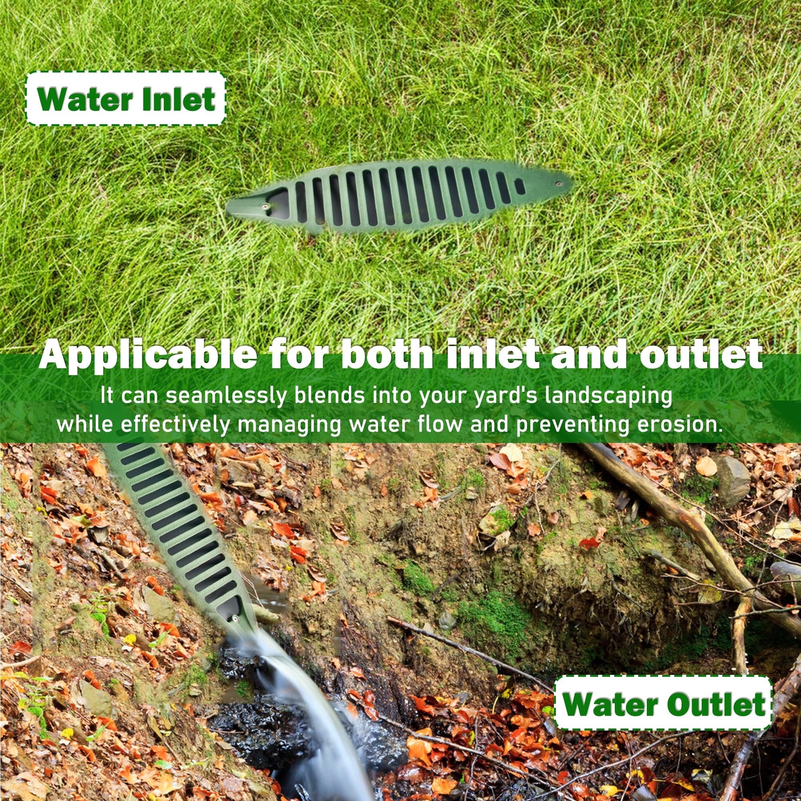 Yard Drain Emitter, Angled Slope Drainage Pipe, Angled Drain Emitter ...
