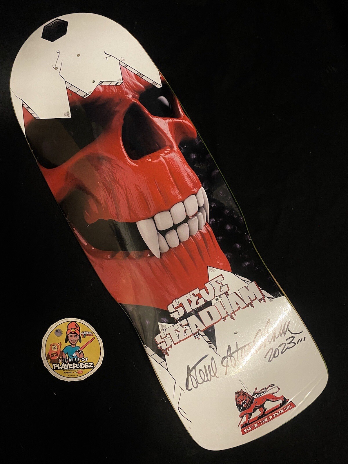 RARE SIGNED Steve Steadham Halloween Skull Horror Skateboard Deck ...