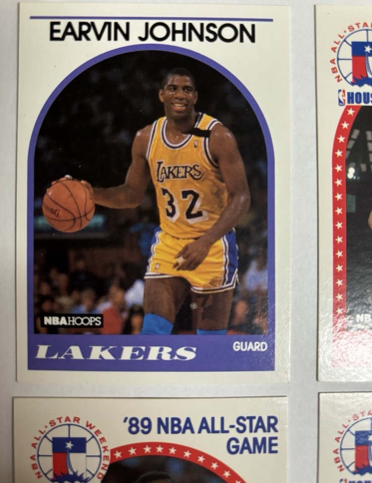NBA Hoops 1989 NBA All-Star Game Uncut Sheet Earvin Johnson Barkley ...
