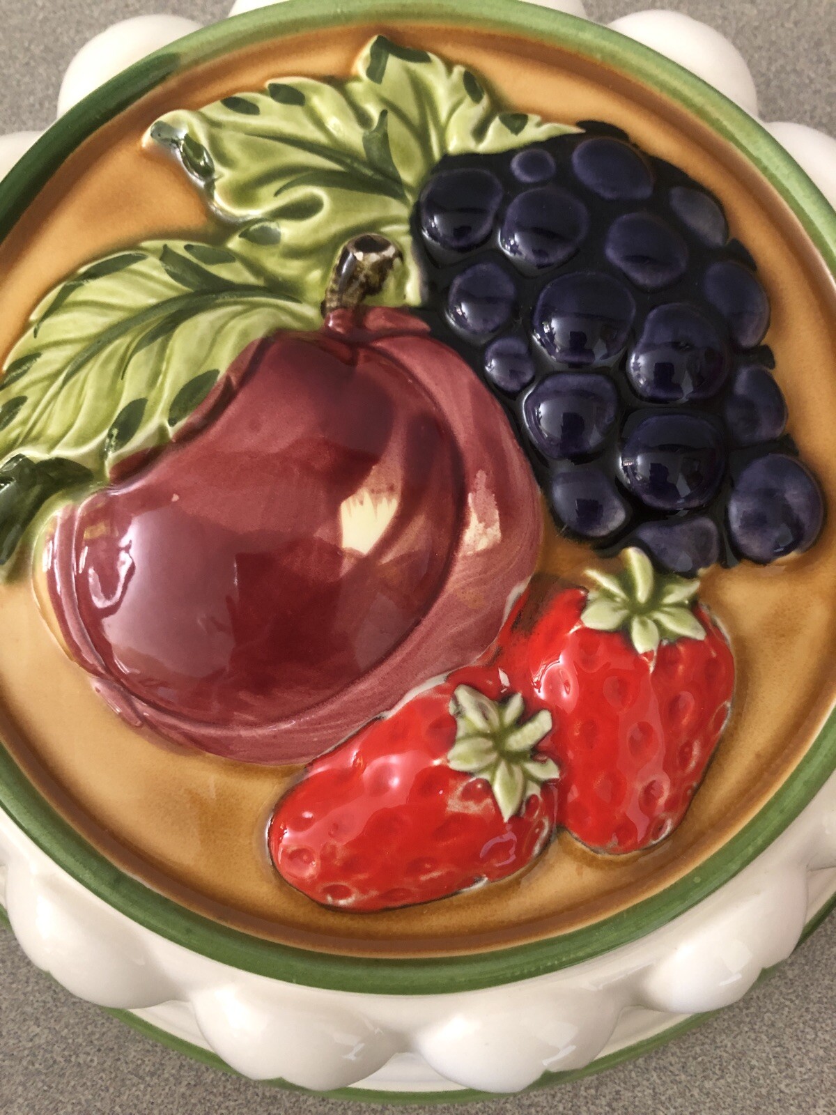 Gailstyn Sutton Towle Hand Painted Ceramic Fruit Wall Hanging Art Mold ...