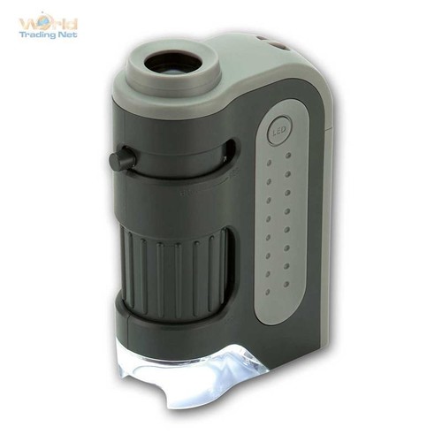 Taschenmikroskop 60x - 120x, mit LED-Licht, Mini Mikroskop tragbar ...