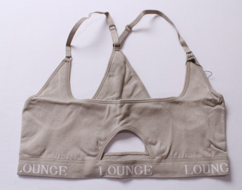 Lounge Women's Racerback Ribbed Cutout Seamless Bra ZG3 Mink Size XL ...