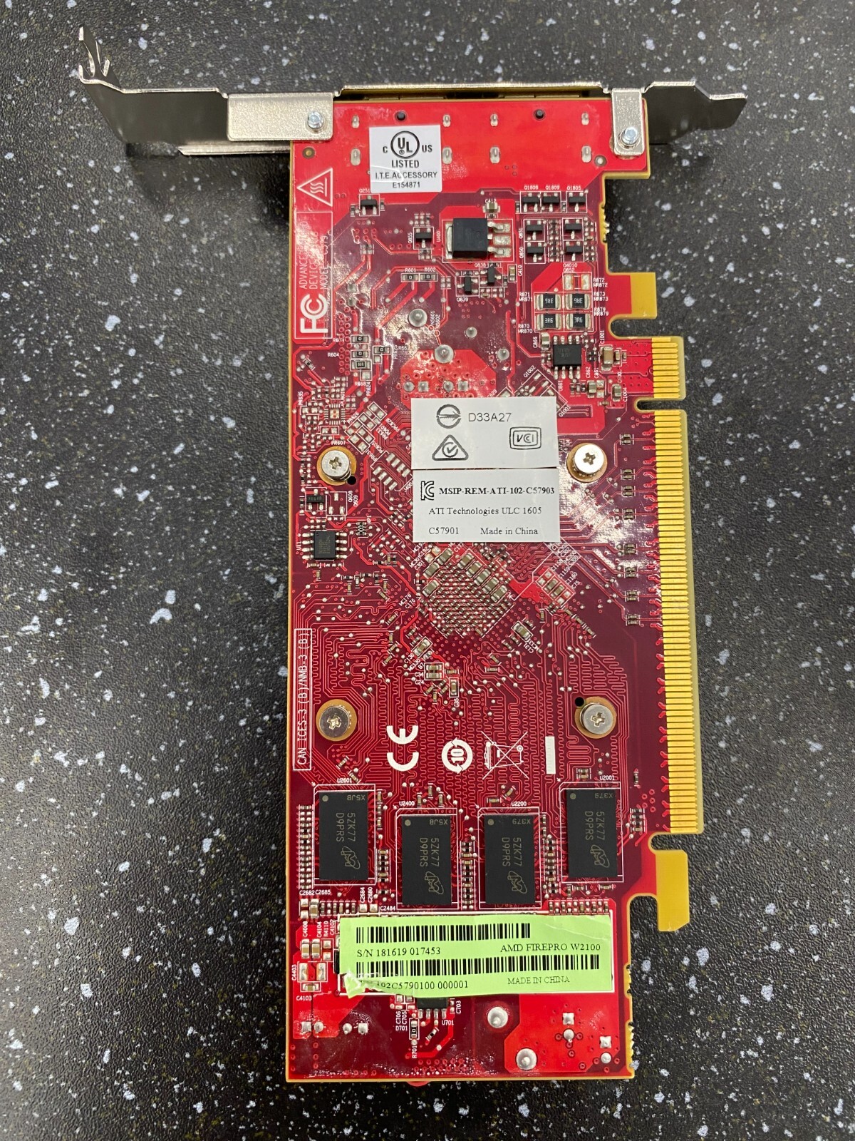 AMD FirePro W2100 2GB DDR3 Graphics Card - 2x DisplayPort