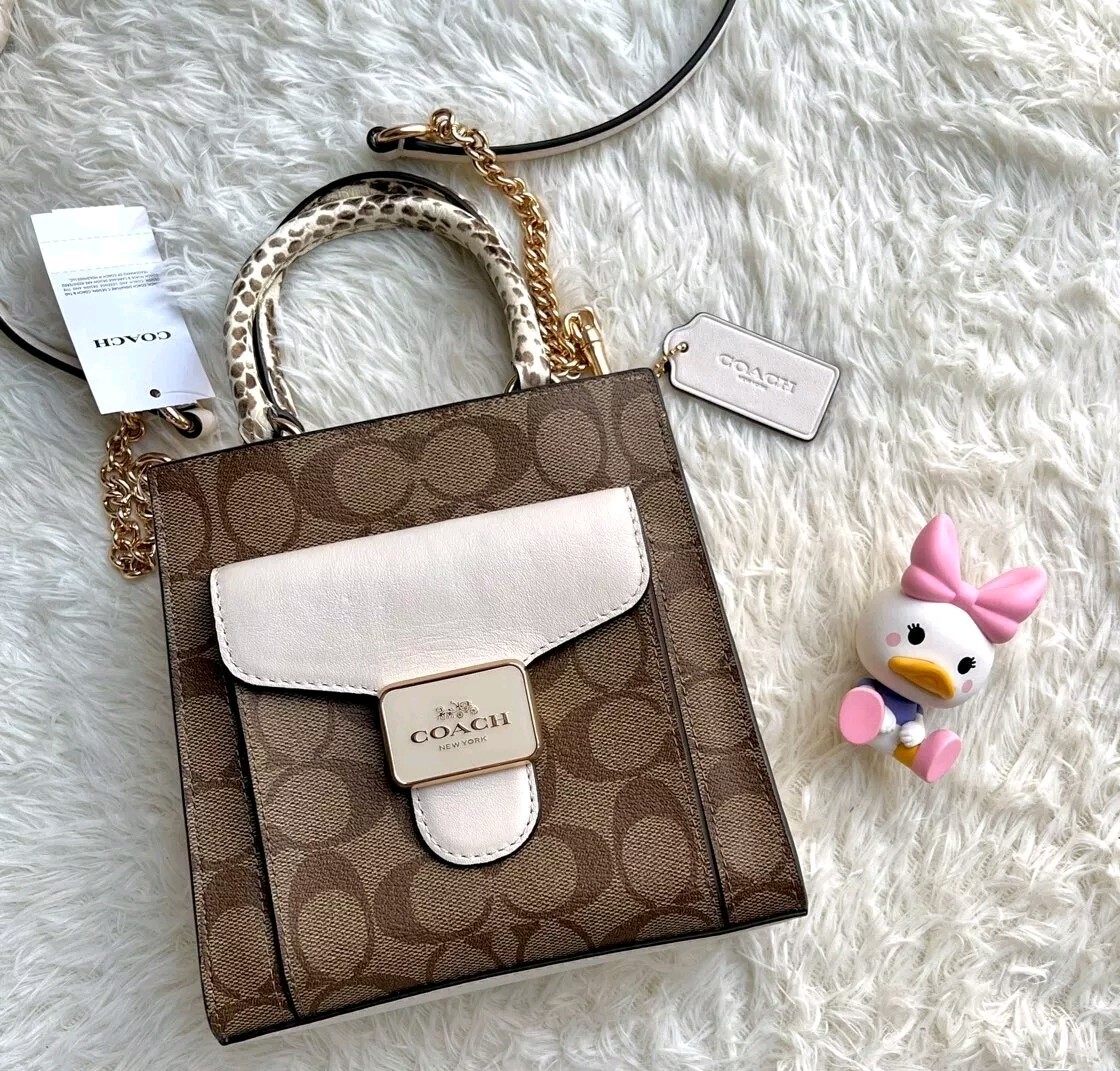 NWT Coach Mini Pepper Crossbody In Signature Canvas C7227 | eBay