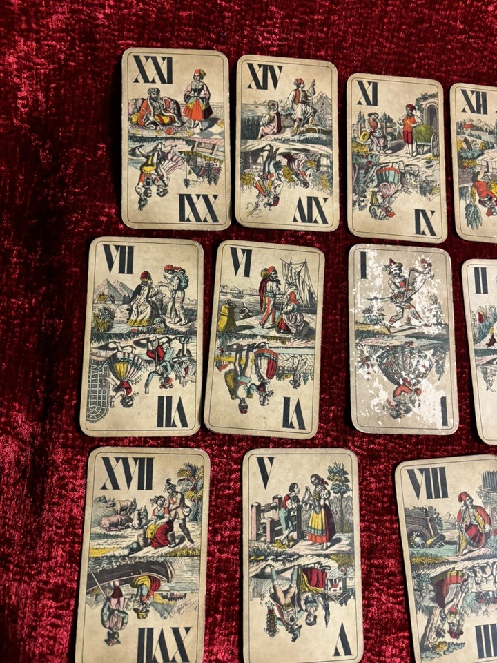 Antique 1800s Playing Tarot Cards All 54 Deck | eBay