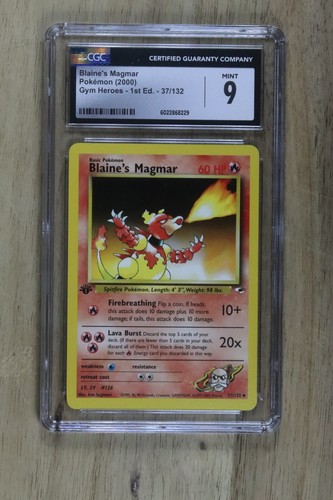 Pokemon Gym Heroes: Blaine's Magmar [1st Edition] #37 CGC 9 | eBay