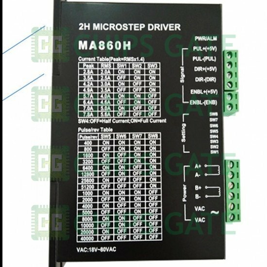 1PCS LeadShine MA860H 2,0 Phase Stepper Motor Drive Up to 80VAC/110VDC ...