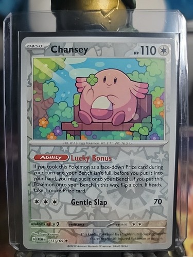 Chansey 113/165 Scarlet & Violet 151 Reverse Holo Rare Pokemon Card ...