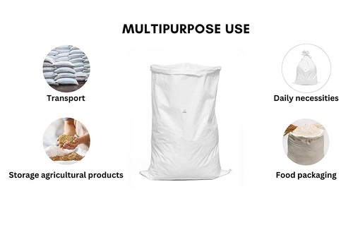 Food & Transport Use Packing White Bag Bora / Bori Set of 5 Pcs ...