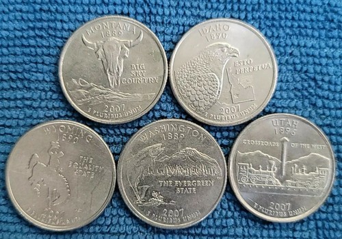 USA 2007 State Quarters P Mint Circulated (5 coins). | eBay