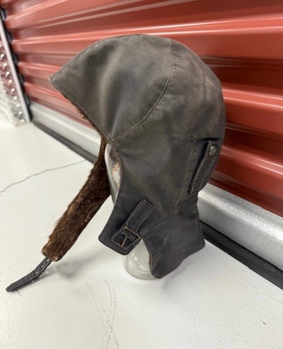 Original WW2 Navy Pilots Skull Cap - fur lined | eBay