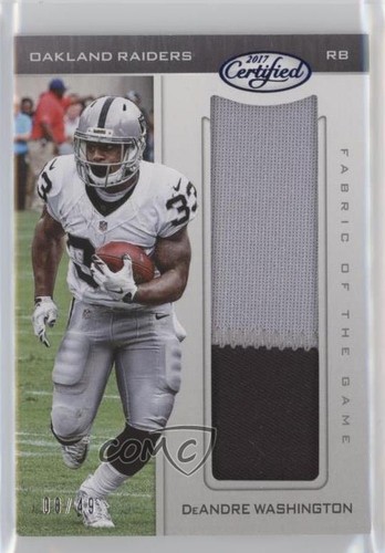 2017 Certified Fabric of the Game Prime /49 DeAndre Washington #FG-DW ...