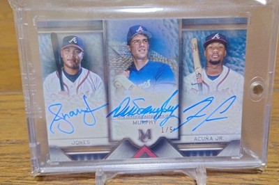 Ronald Acuna Jr. Murphy Jones 2023 Topps Museum Collection Triple Auto ...