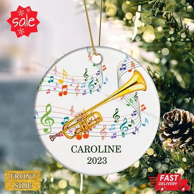 Trumpet Christmas Ornament, Trumpet Instrument Ornament, Trumpet Xmas ...